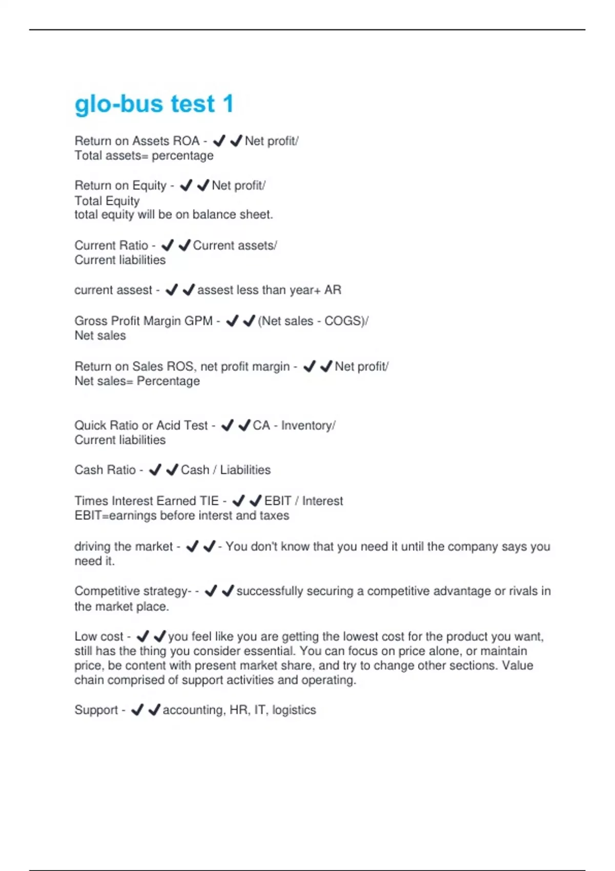 glo-bus test 1 questions and answers all are correct 2025 graded A+ ...