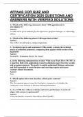 AFPAAS COR QUIZ AND CERTIFICATION 2025 QUESTIONS AND ANSWERS WITH ...