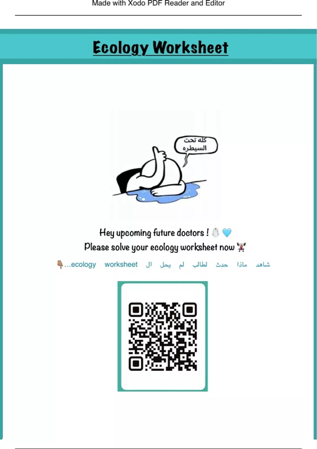 Solved Ecology worksheet from 0610 biology Cambridge IGCSE - Biology ...