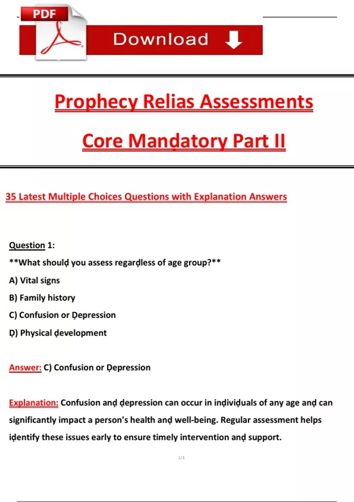 (2025 / 2026) Study Bundle for Prophecy Core Mandatory Part I, II ...