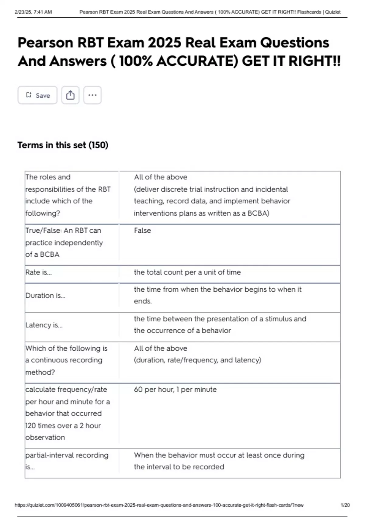 Pearson RBT Exam 2025 Real Exam Questions And Answers ( 100% ACCURATE ...