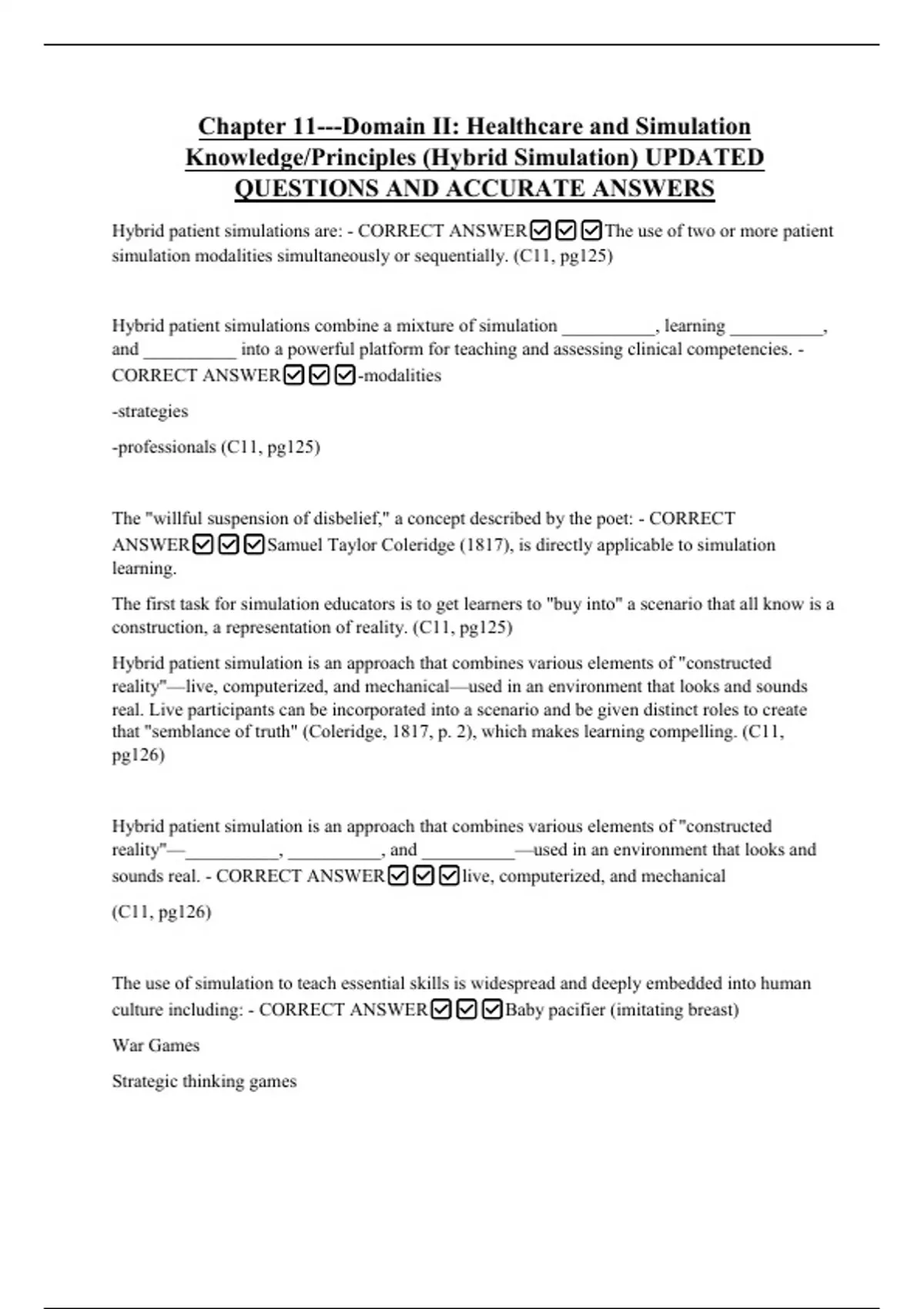 Chapter 11---Domain II: Healthcare and Simulation Knowledge/Principles (Hybrid Simulation ...