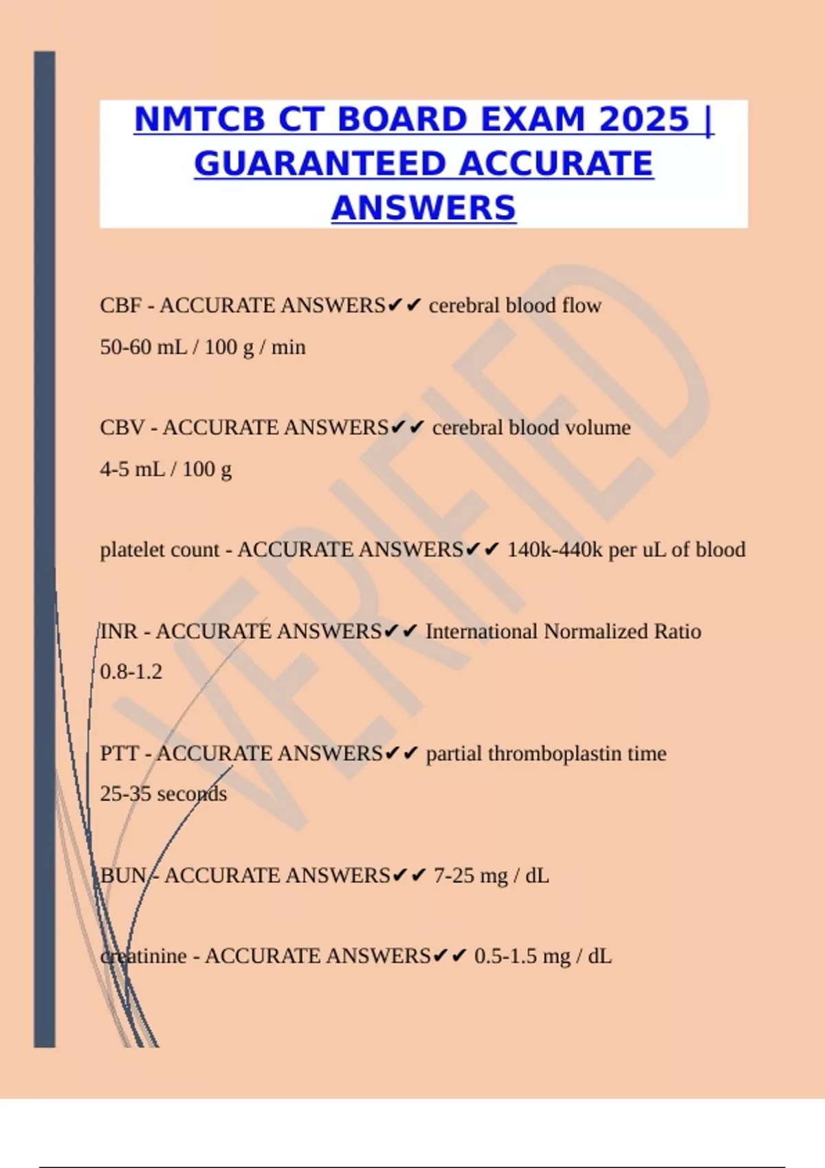 NMTCB CT BOARD EXAM 2025 |GUARANTEED ACCURATE ANSWERS - NMTCB CT Board ...