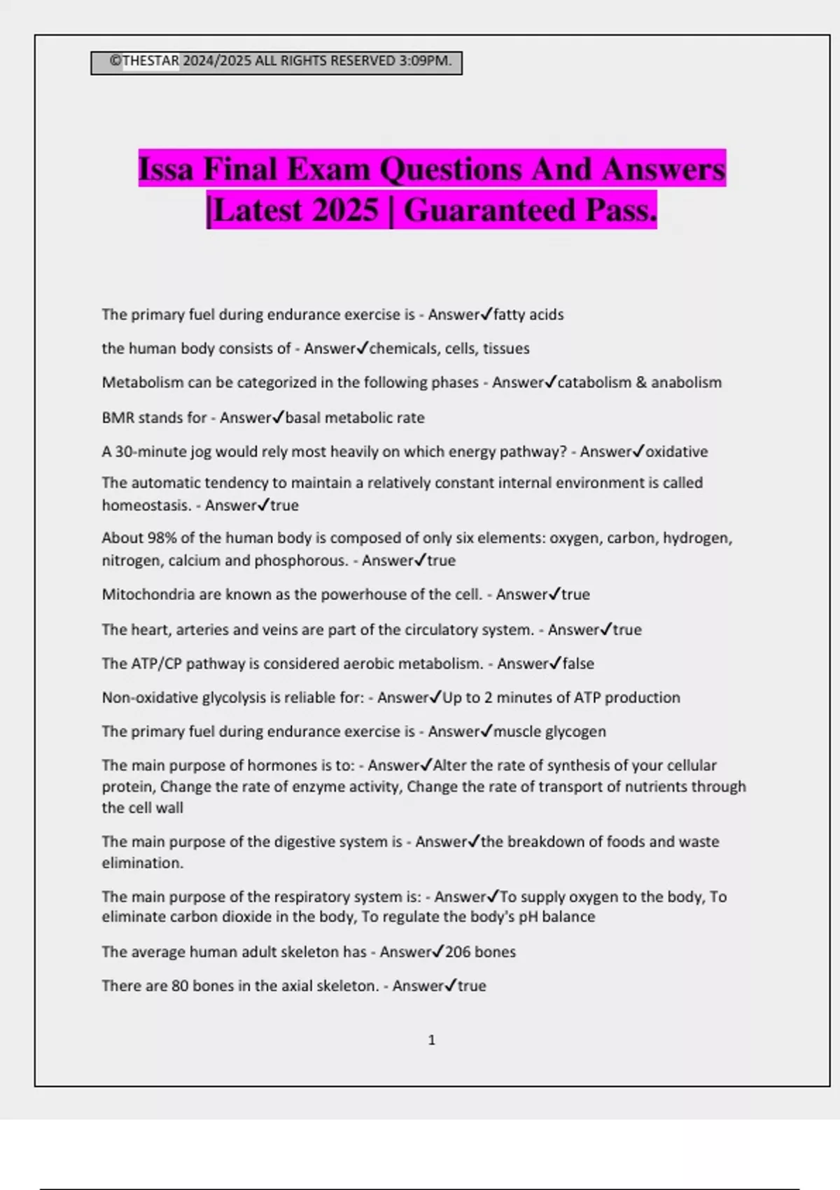 Issa Final Exam Questions And Answers |Latest 2025 | Guaranteed Pass ...