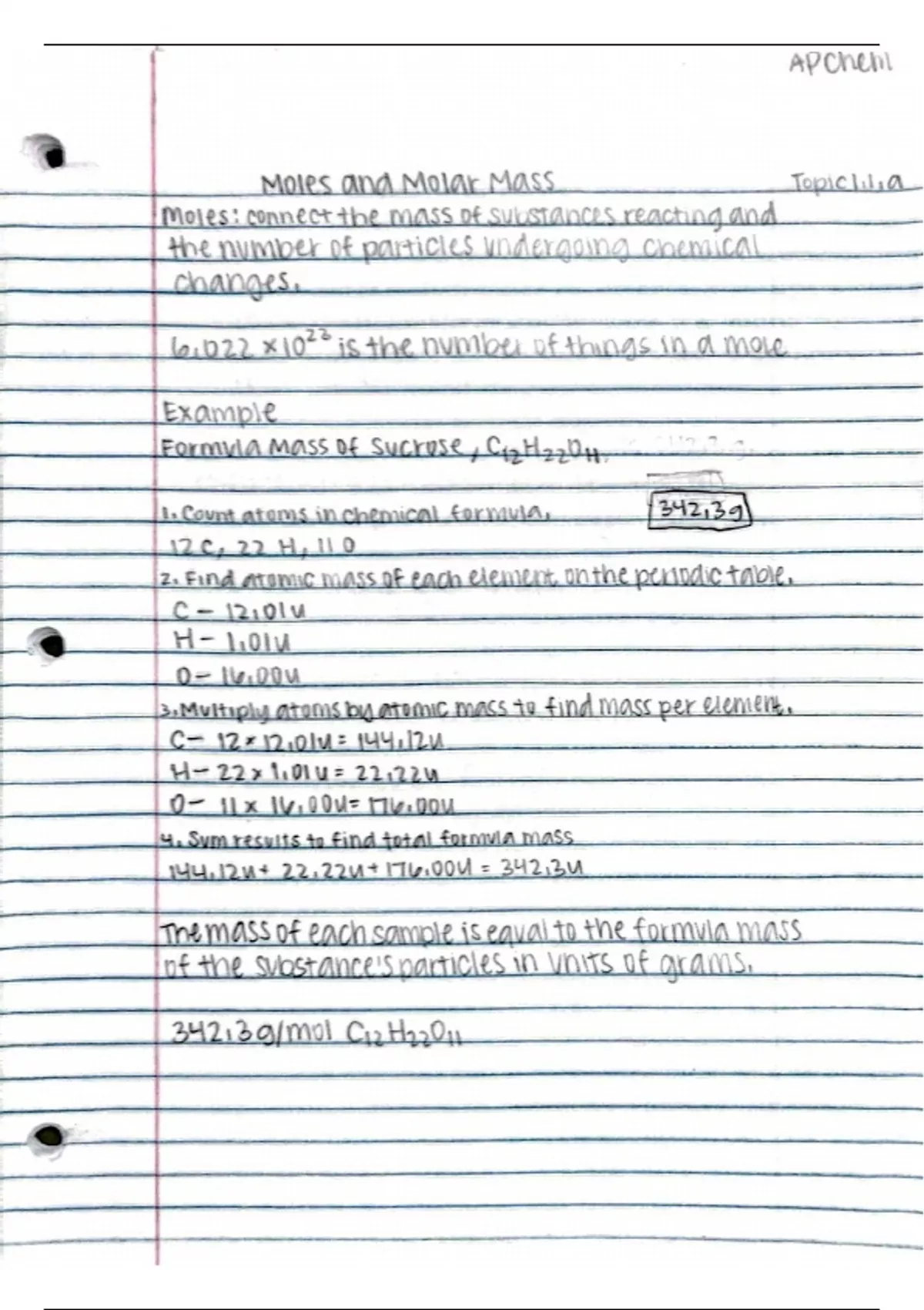 AP CHEMISTRY UNIT 1 NOTES w/ EXAMPLES: AP CLASSROOM NOTES - AP ...