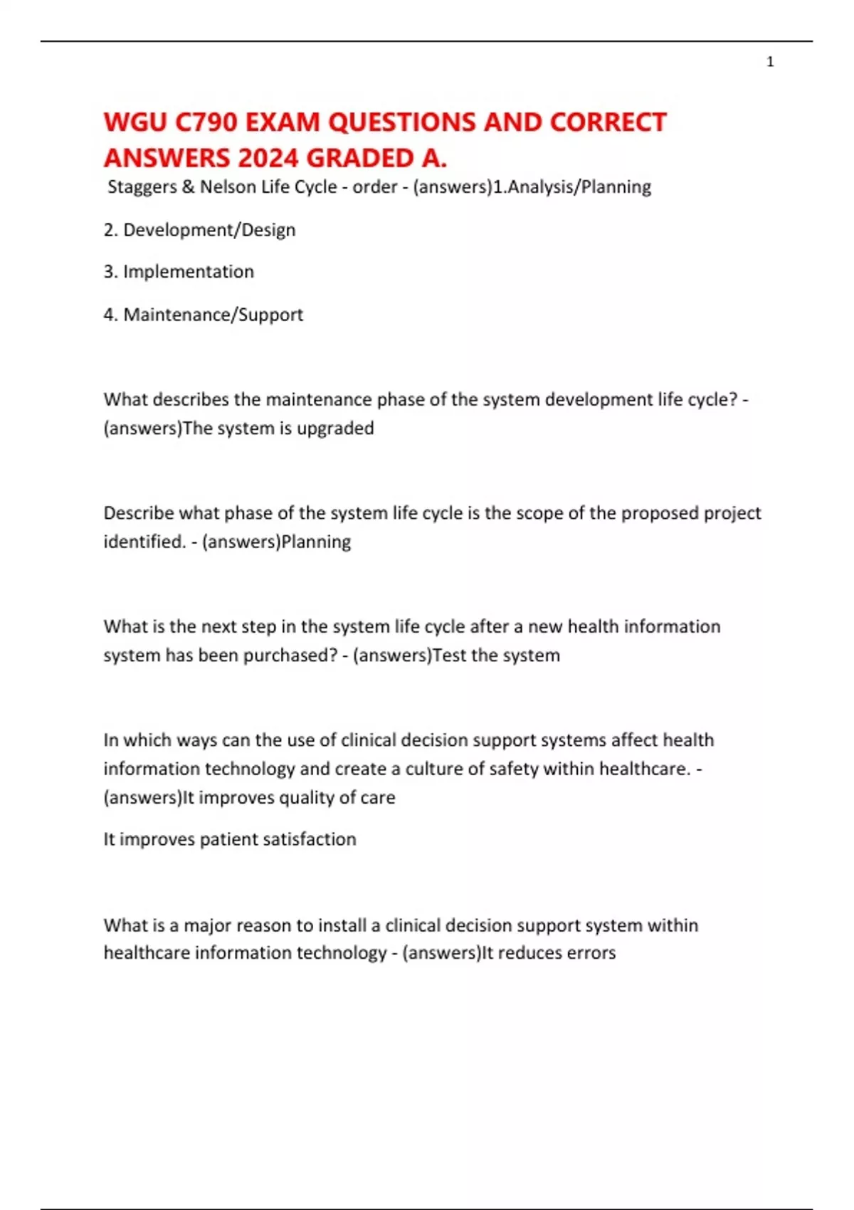 WGU C790 EXAM QUESTIONS AND CORRECT ANSWERS 2025 GRADED A. - WGU C790 ...
