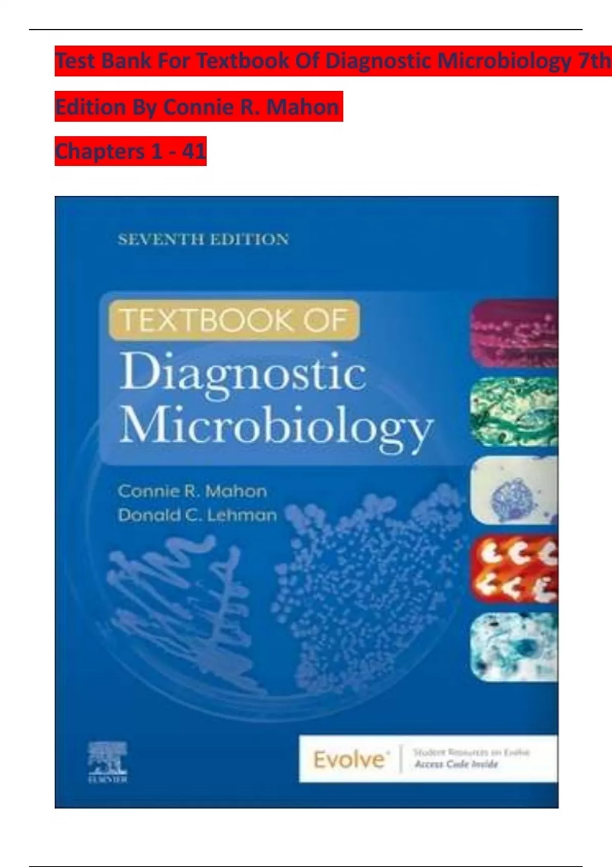 TEST BANK For Textbook Of Diagnostic Microbiology, 7th Edition By ...