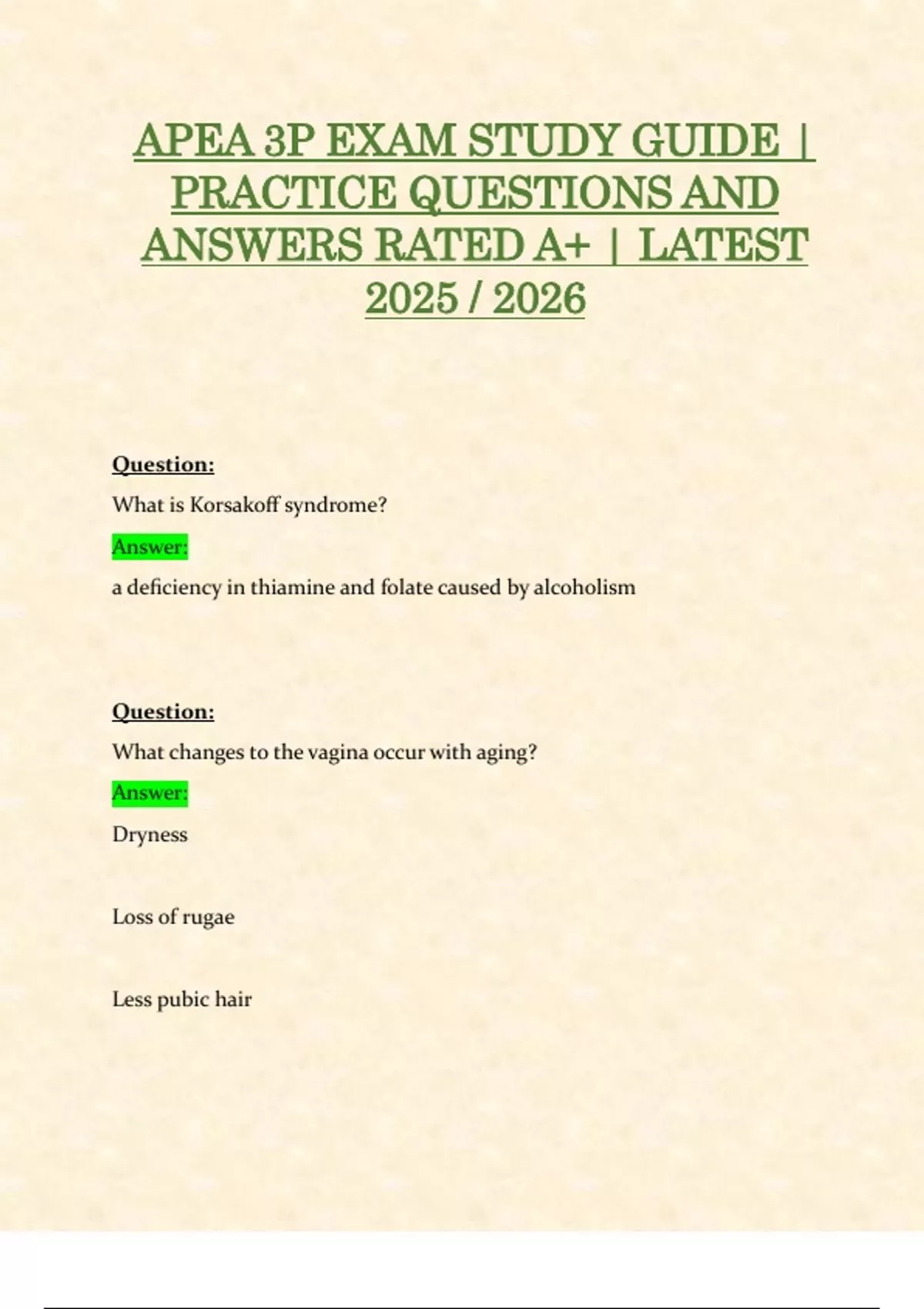 APEA 3P EXAMS (Latest 2025 / 2026 Updates STUDY BUNDLE PACKAGE WITH ...