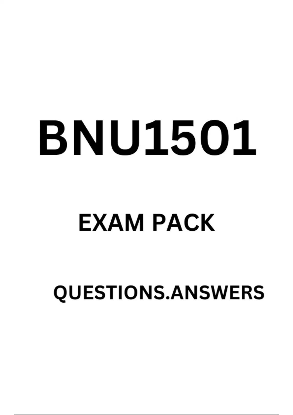 BNU1501 EXAM PACK[ DETAILED QUESTIONS AND ANSWERS] - Basic Numeracy ...