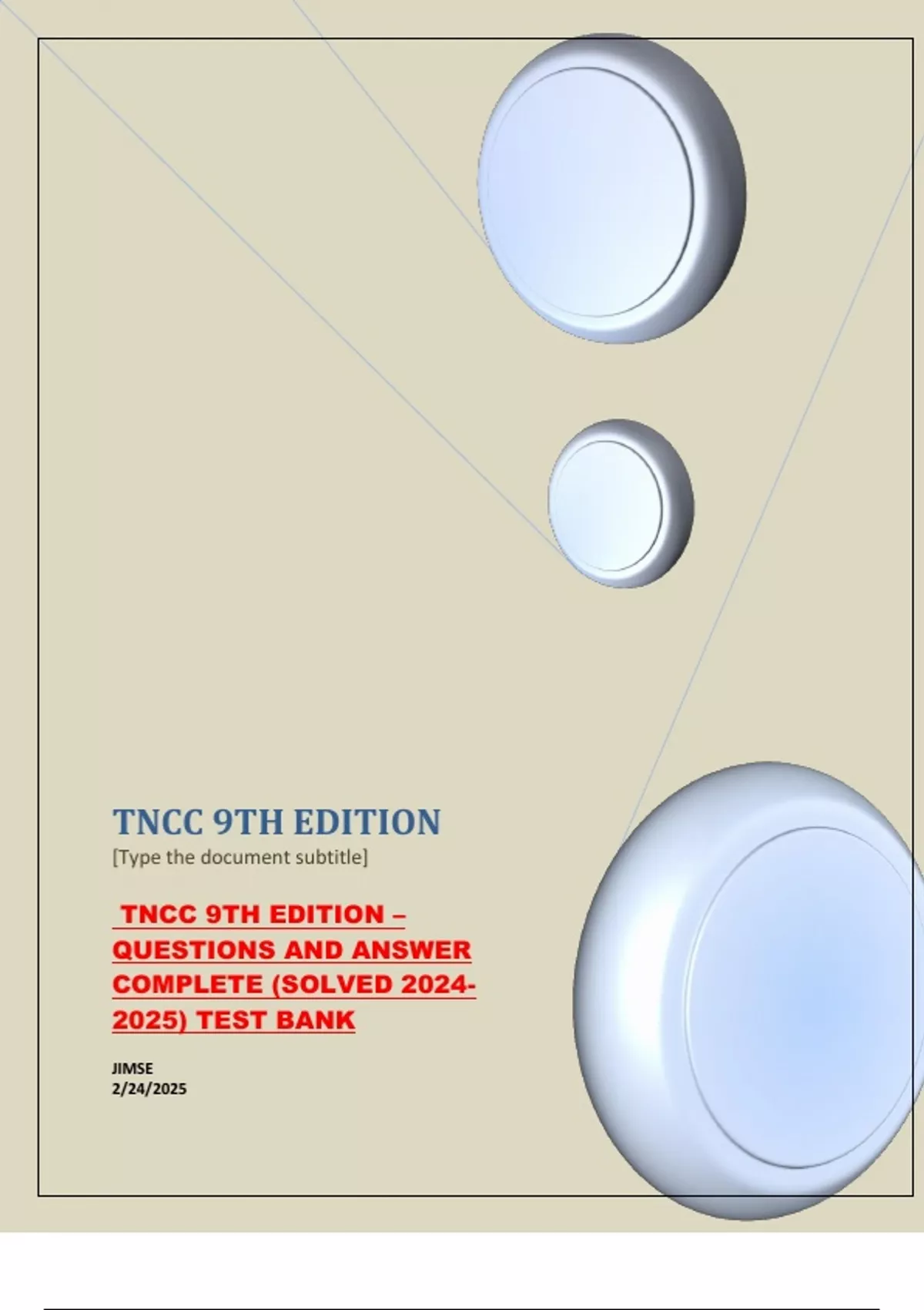 TNCC 9TH EDITION – QUESTIONS AND ANSWERS GRADED A+ 100% COMPLETE ...