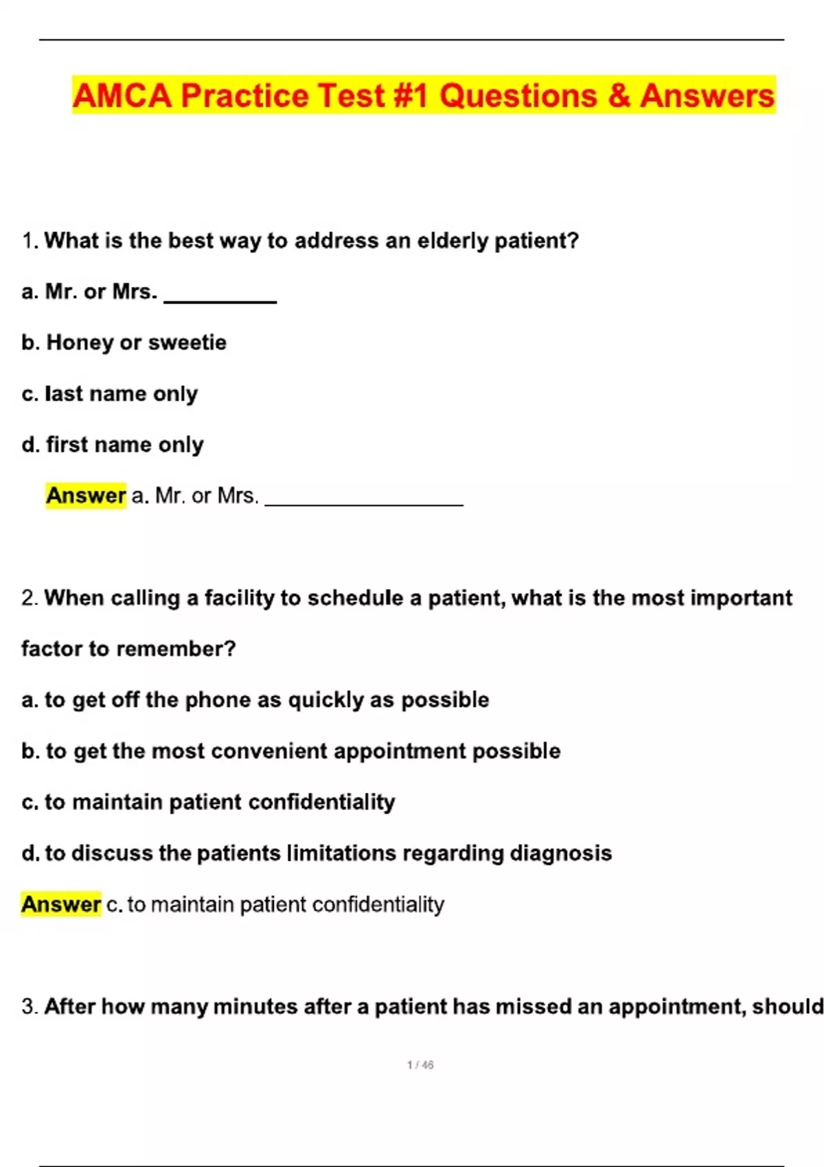 AMCA PRACTICE EXAMS TESTS BUNDLED AMCA EKG Practice Test / AMCA ...