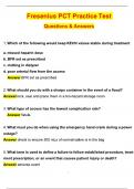 FRESENIUS PCT PRACTICE TEST (Latest 2025 / 2026 Update) Questions and ...