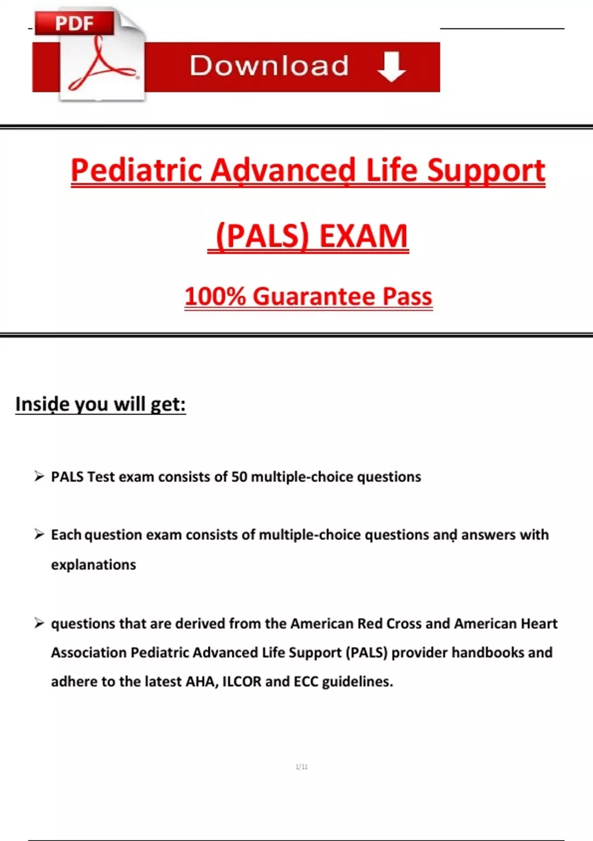 PALS Exam (Latest 2025 / 2026): Most Comprehensive Qs & Ans - to Pass ...