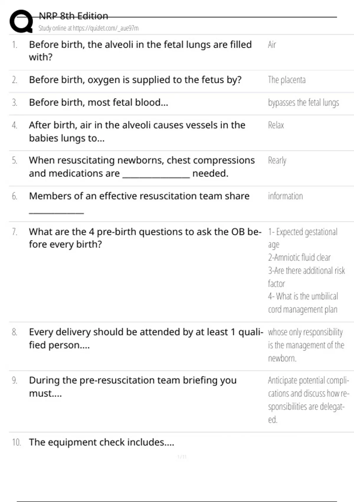 NRP 8th Edition Test | NRP 8th Edition Tests Complete Questions ...