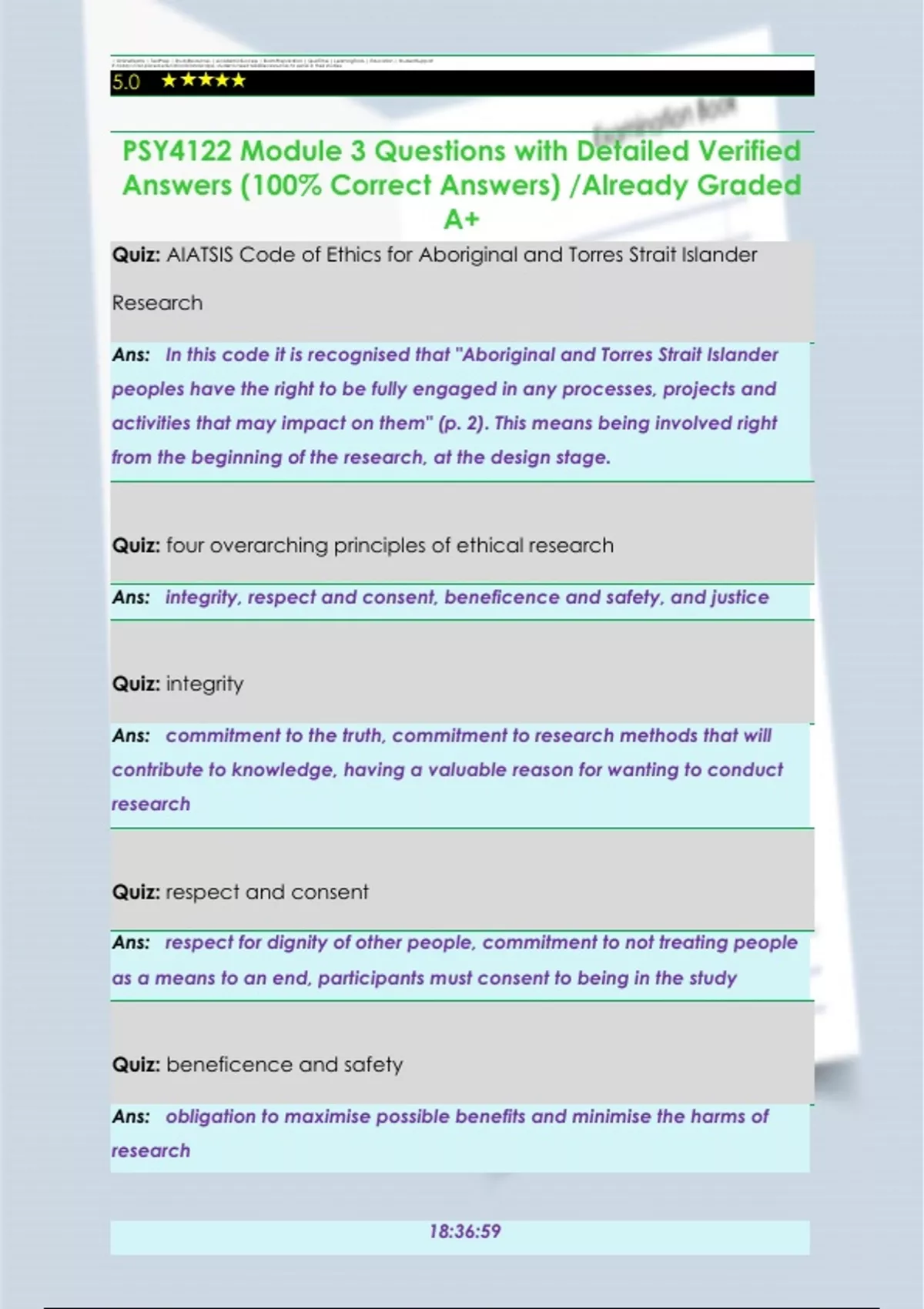 PSY4122 Module 3 Questions with Detailed Verified Answers (100% Correct Answers) /Already Graded ...