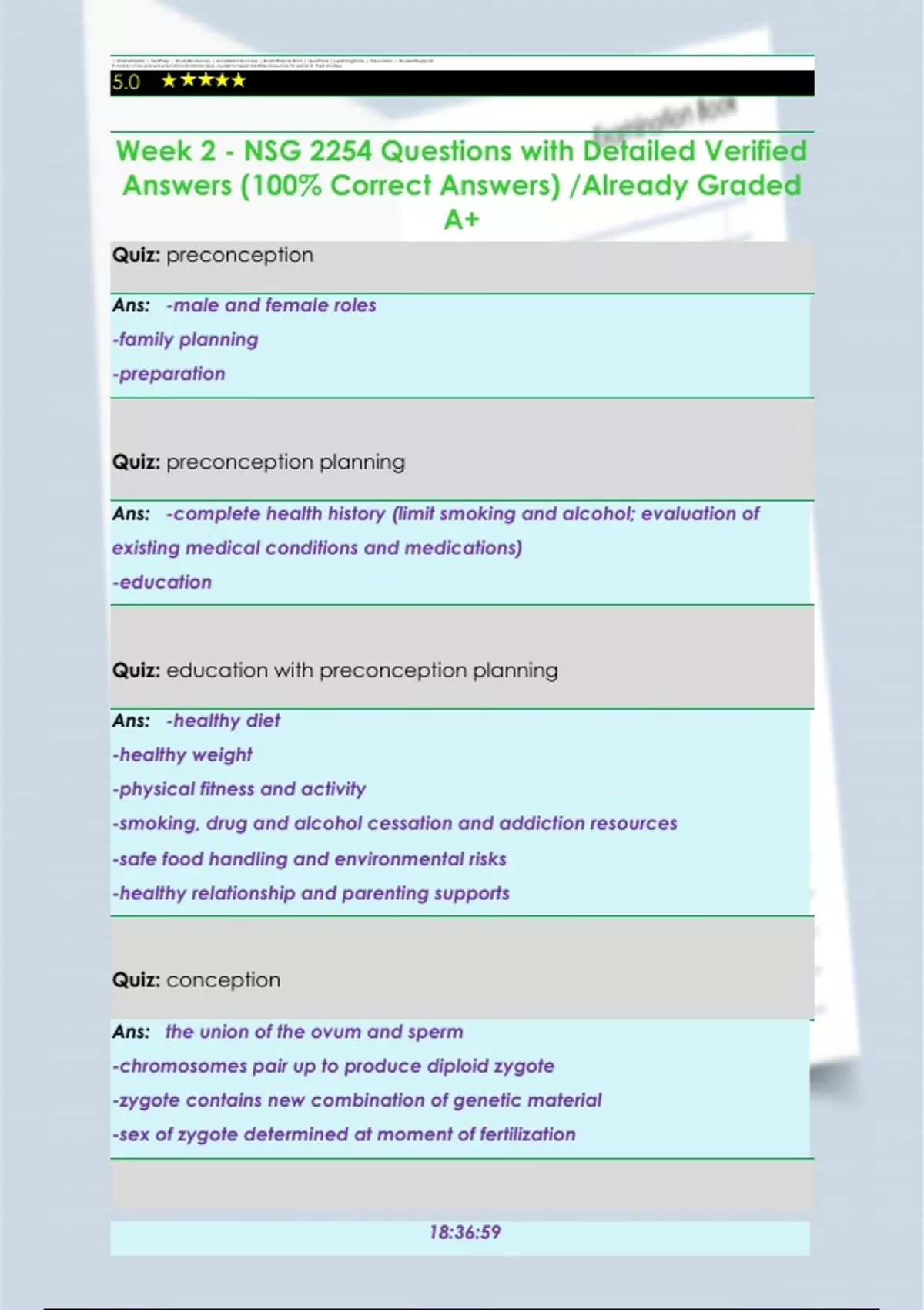 Week 2 - NSG 2254 Questions with Detailed Verified Answers (100% Correct Answers) /Already ...