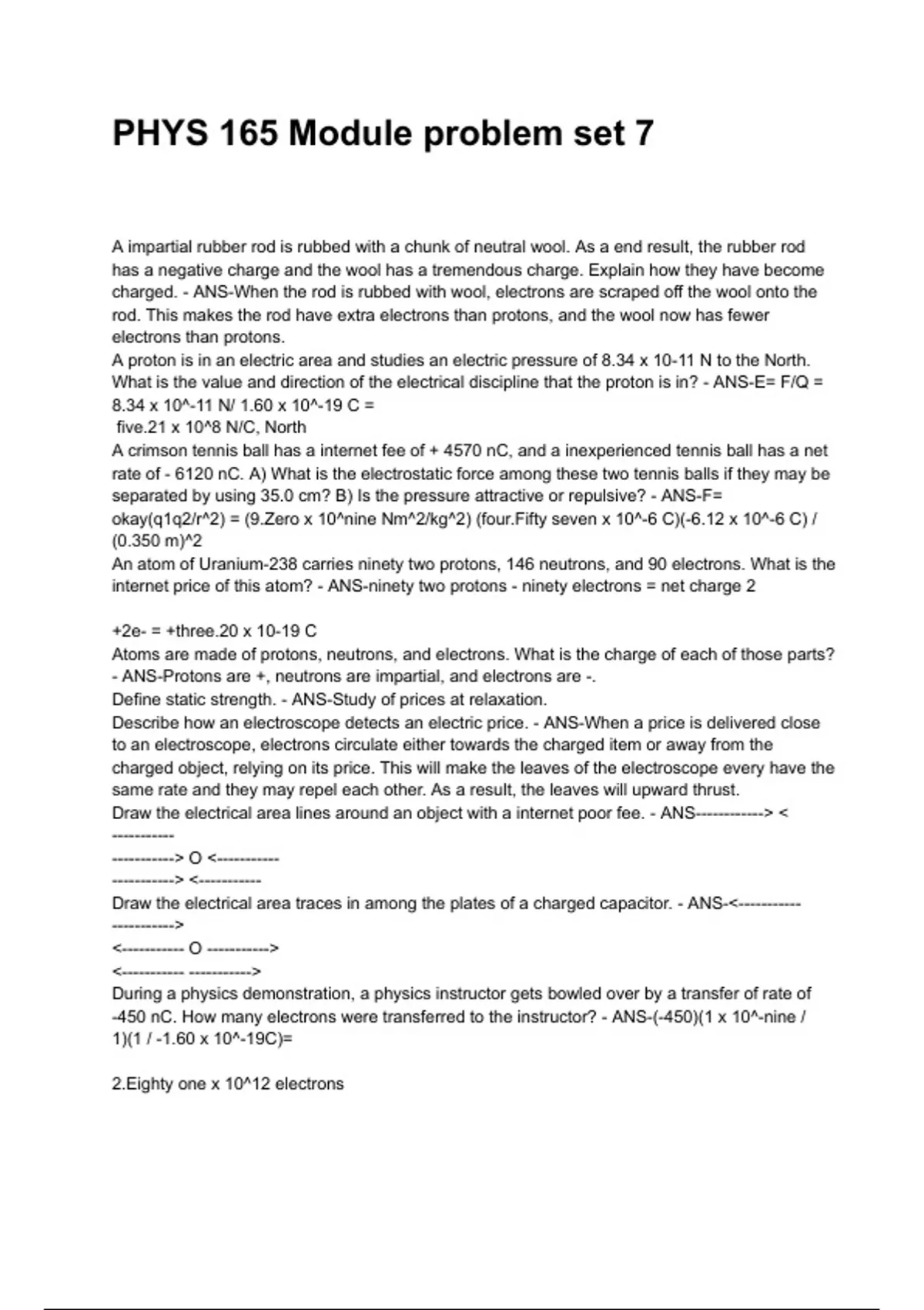 PHYS 165 Module problem set 7 (2025/2026 Newest Update) COMPLETE QUESTIONS AND VERIFIED ANSWERS ...