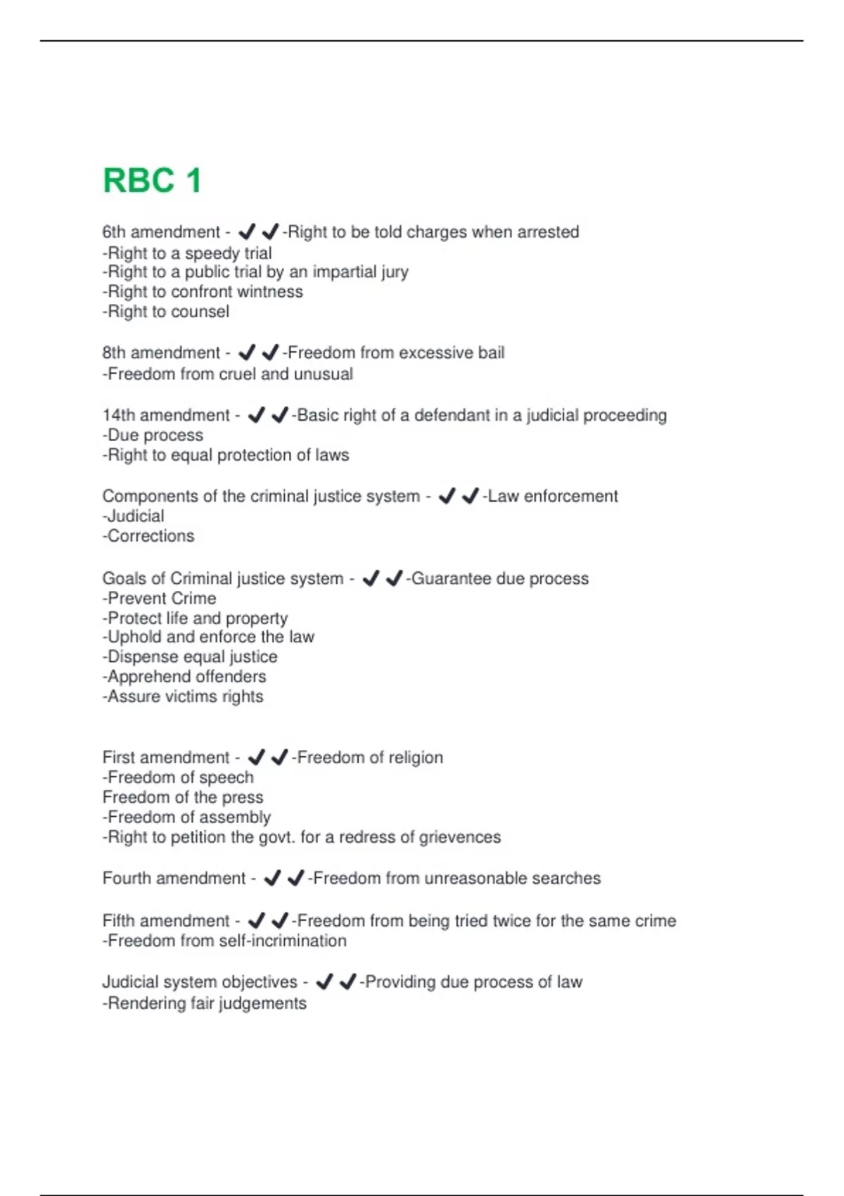RBC 1 QUESTIONS AND ANSWERS VERIFIED 100% CORRECT!! - RBC 1 - Stuvia US