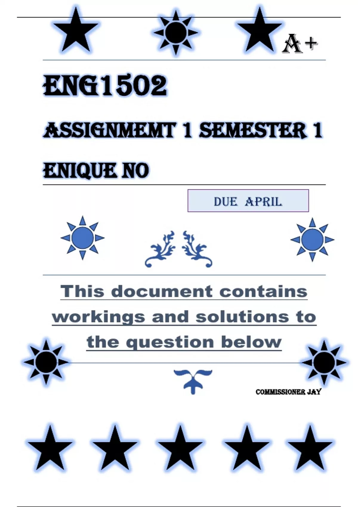 ENG1502 Assignment 1 (COMPLETE ANSWERS) 2025 - DUE April 2025 - ENG1502 ...