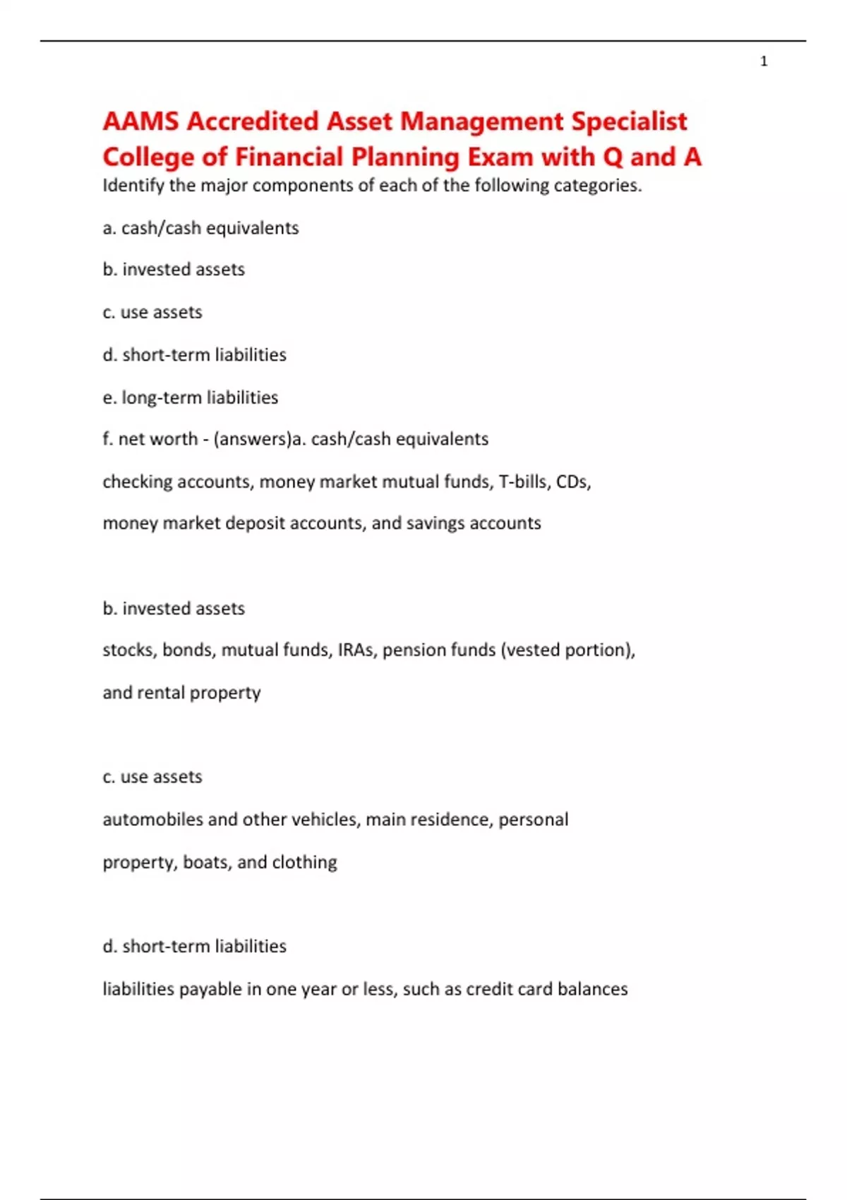 AAMS Accredited Asset Management Specialist College of Financial ...