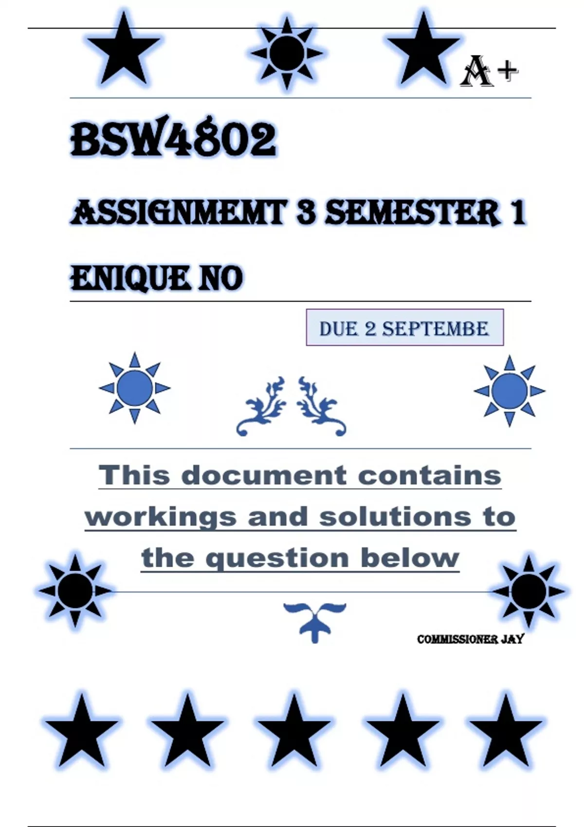 BSW4802 Assignment 3 GROUP SEMINAR (COMPLETE ANSWERS) 2025 - DUE 2 ...