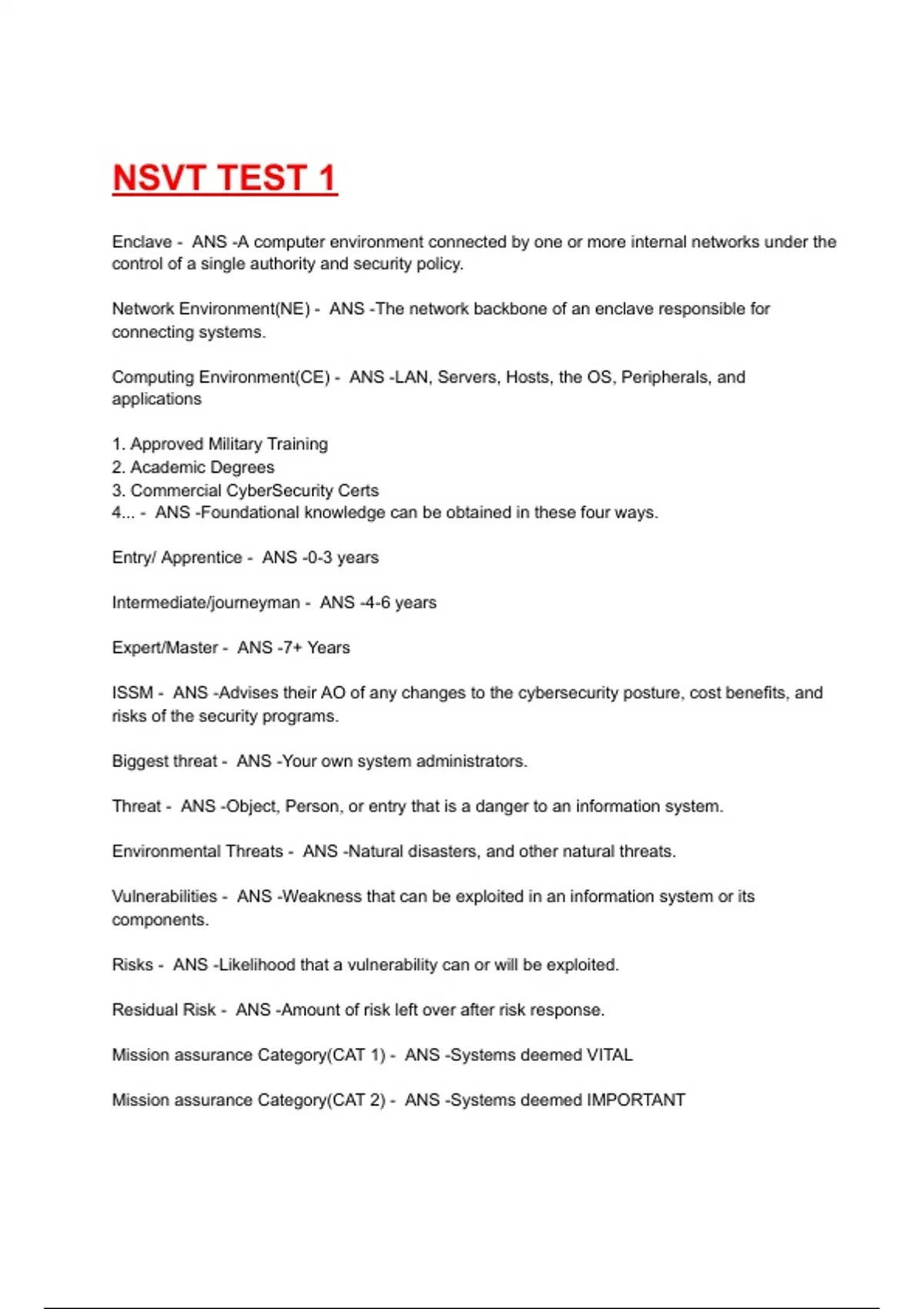 NSVT TEST 1 QUESTIONS AND ANSWERS 2025/2026( A+ GRADED 100% VERIFIED ...