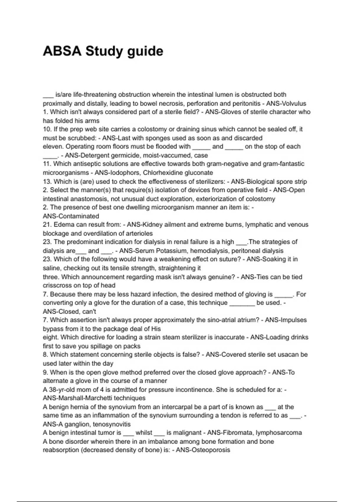 ABSA ALL EXAMS (2025/2026 Newest Update) COMPLETE QUESTIONS AND ...