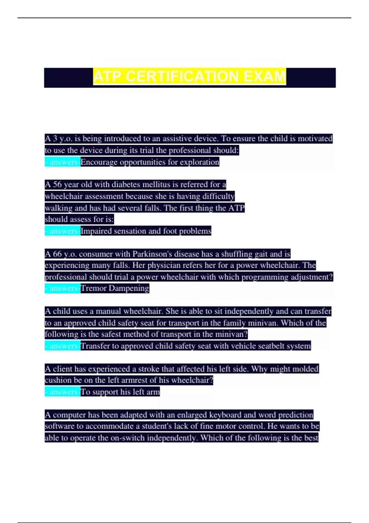 ATP Certification Exam 2025: The Ultimate Assistive Technology Study ...