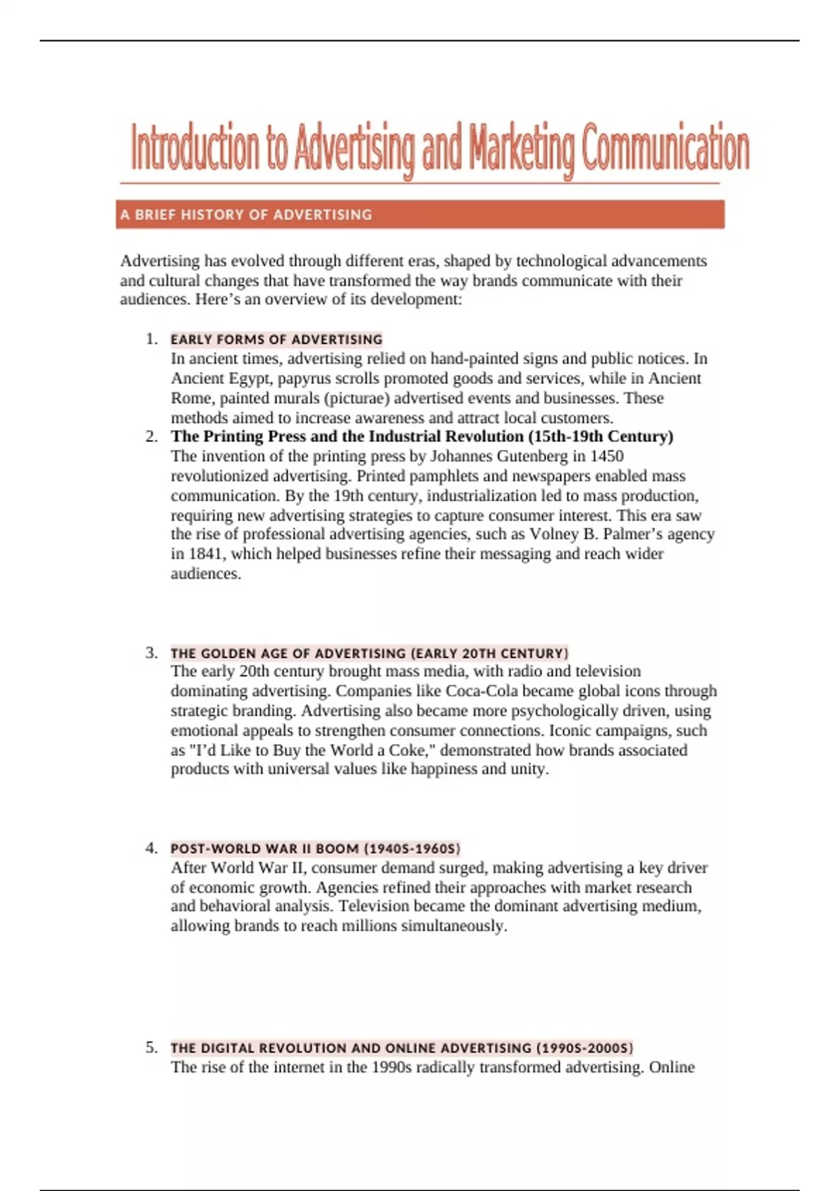 Summary The Power of Persuasion: Advertising from History to Today ...