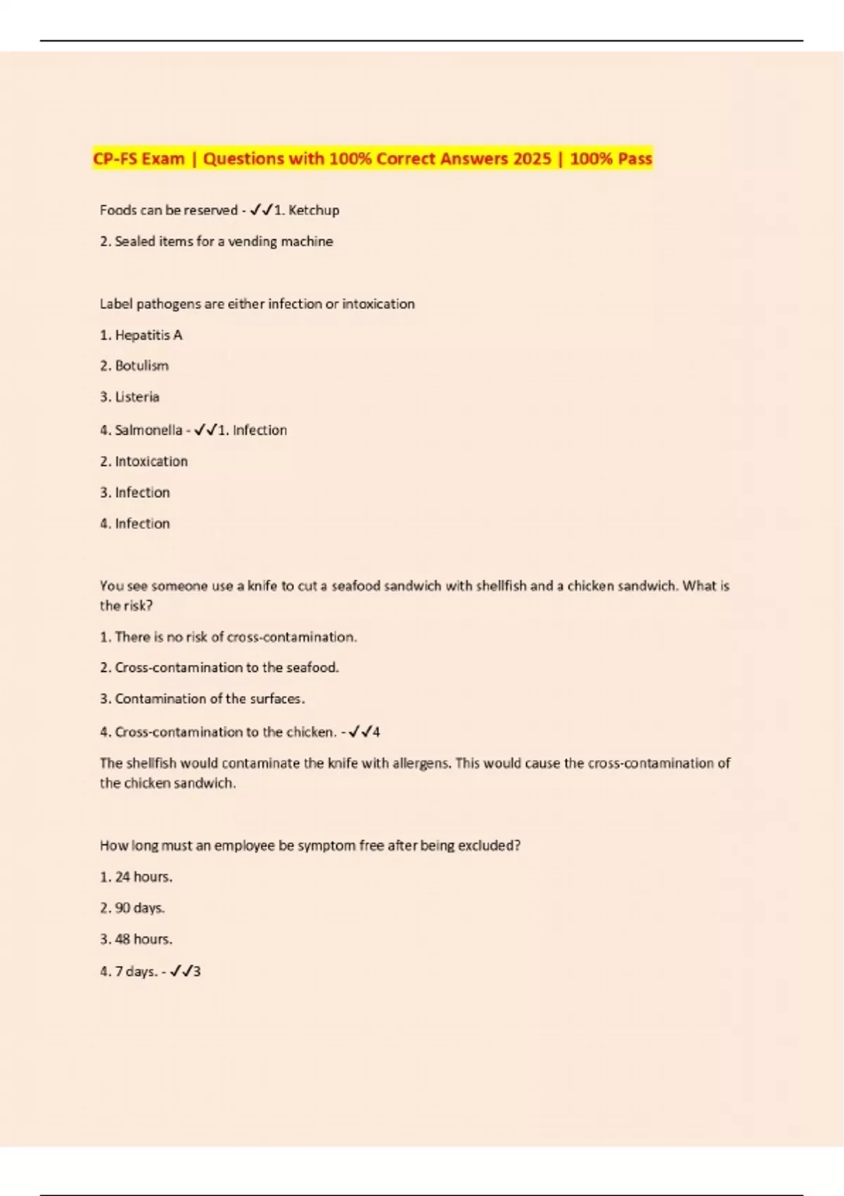 CP-FS Final Exam | Questions with 100% Correct Answers 2025 | 100% Pass - Top-Tier Academic ...