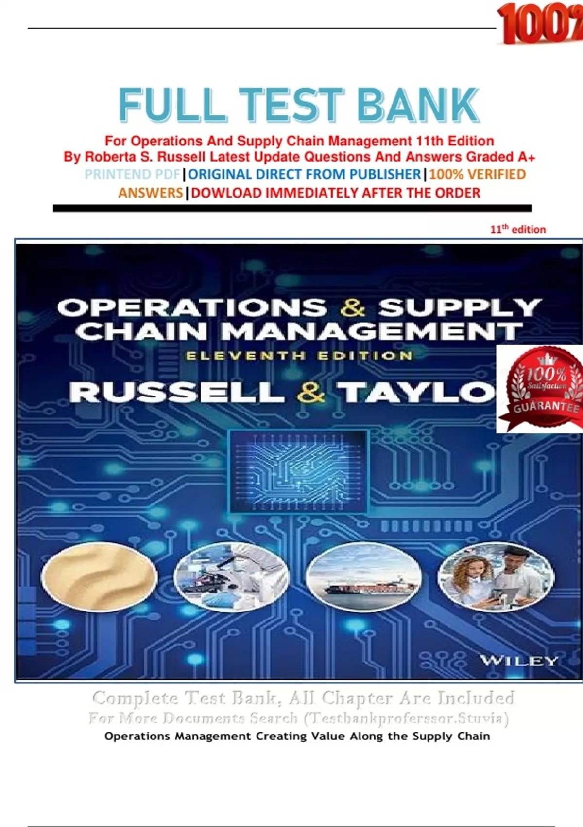 FULL TEST BANK For Operations And Supply Chain Management 11th Edition ...