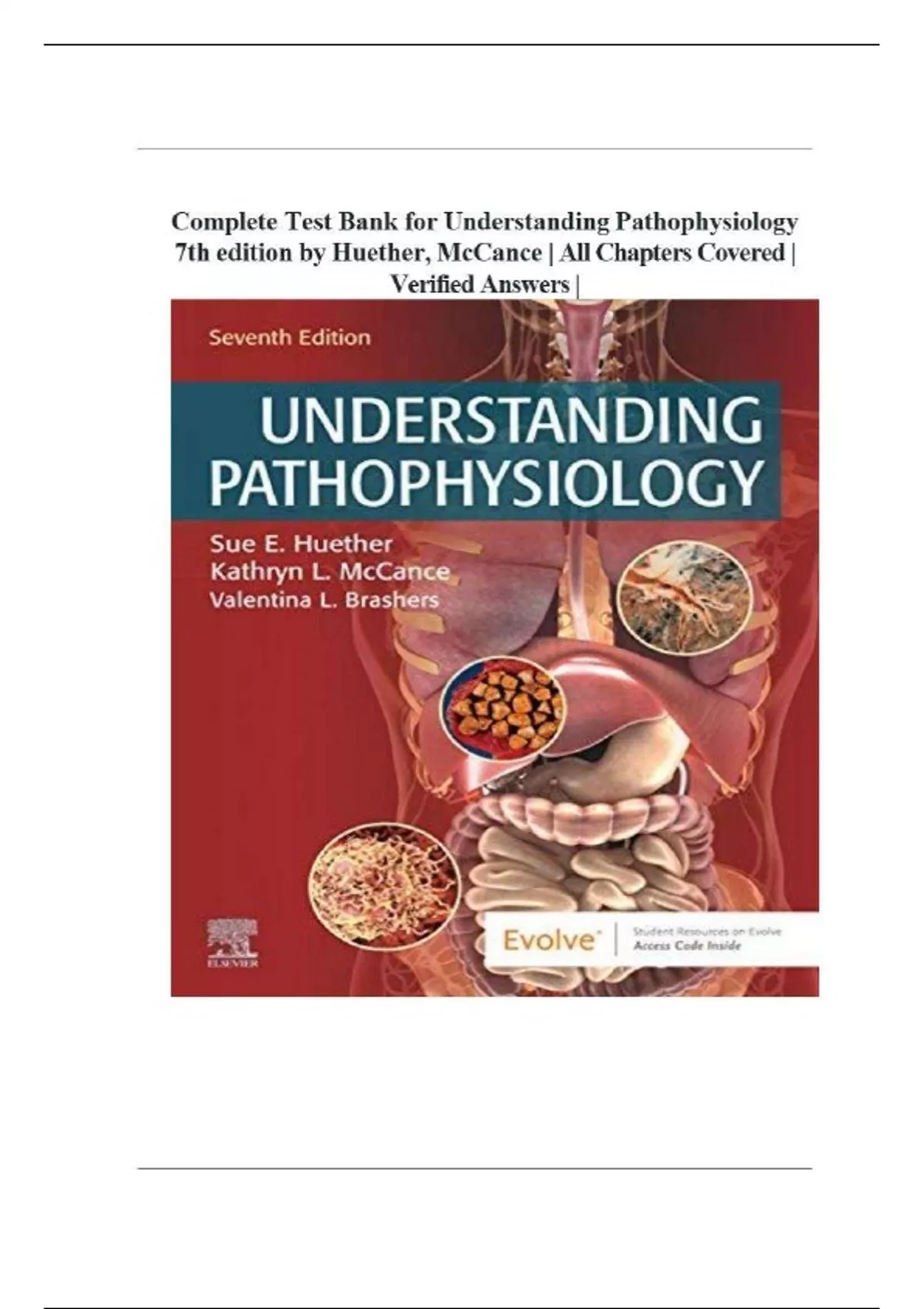 Test Bank for Understanding Pathophysiology, 7th Edition by Huether ...