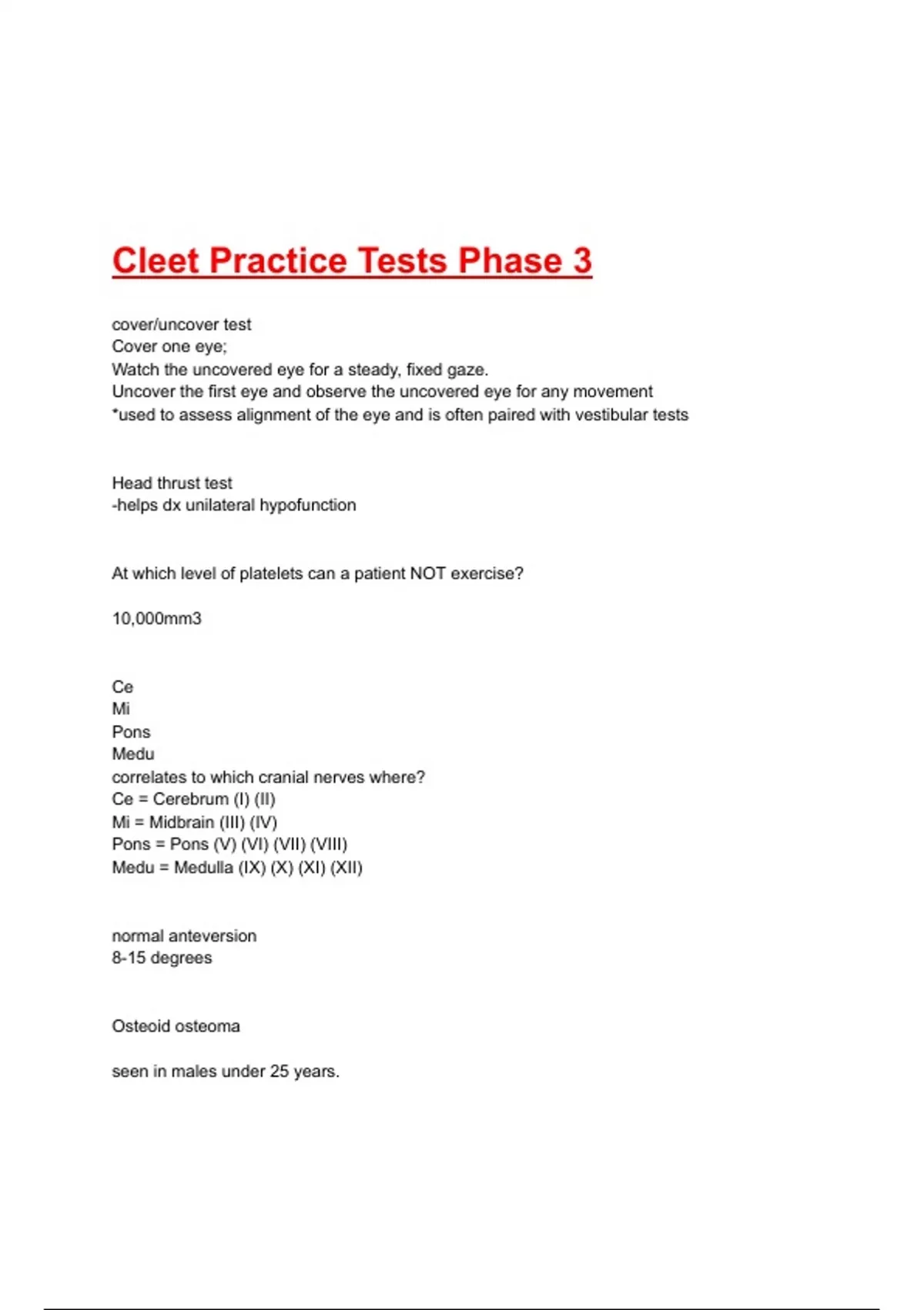 CLEET Practice Tests Phase 3 Questions with correct Answers 2025/2026 ...
