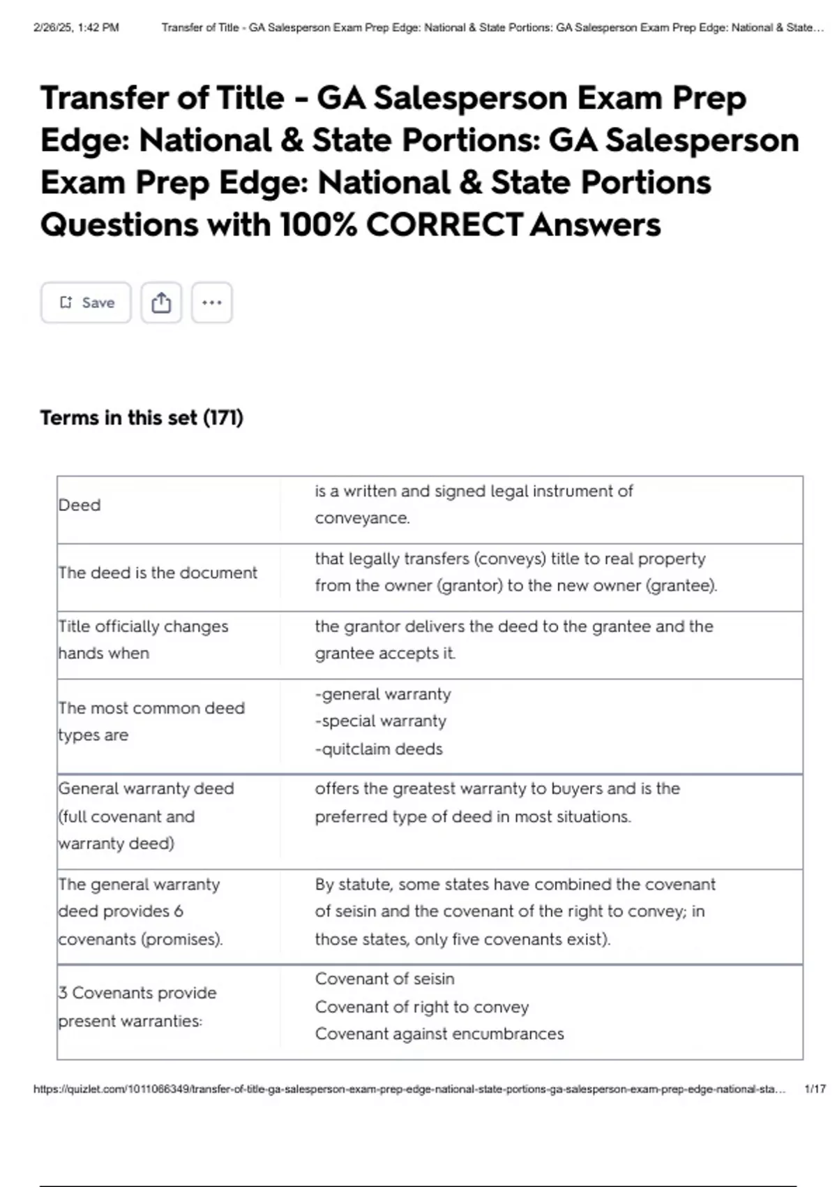 Transfer of Title - GA Salesperson Exam Prep Edge: National & State ...