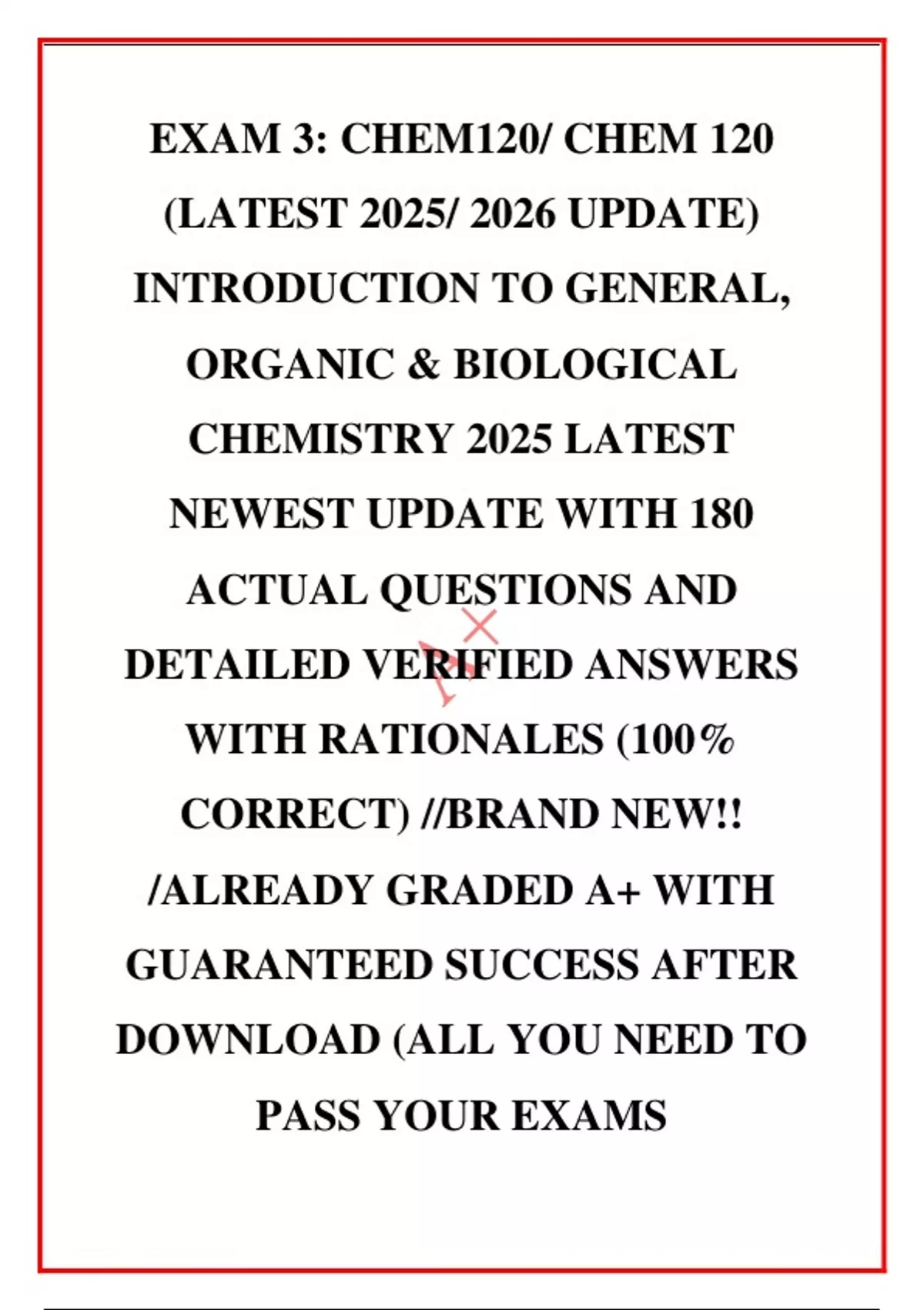 EXAM 3: CHEM120/ CHEM 120 (LATEST 2025/ 2026 UPDATE) INTRODUCTION TO ...