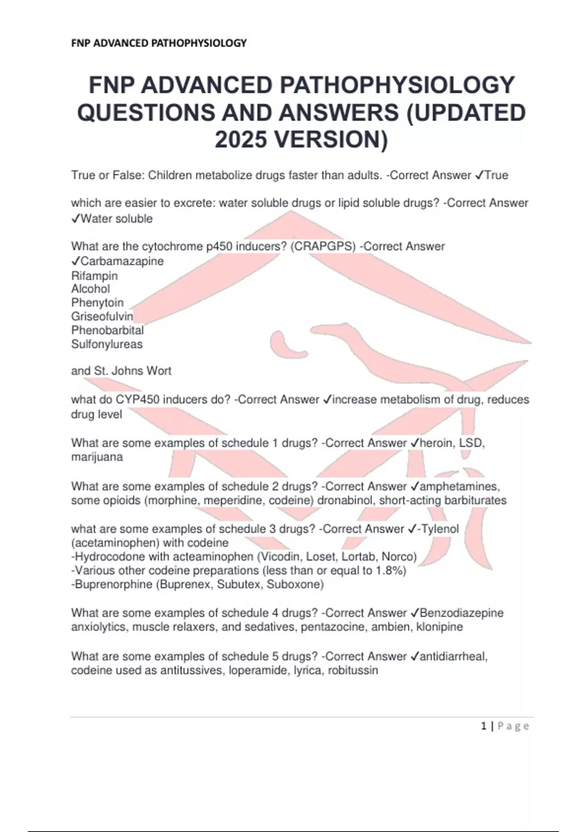 FNP ADVANCED PATHOPHYSIOLOGY QUESTIONS AND ANSWERS (UPDATED 2025 ...