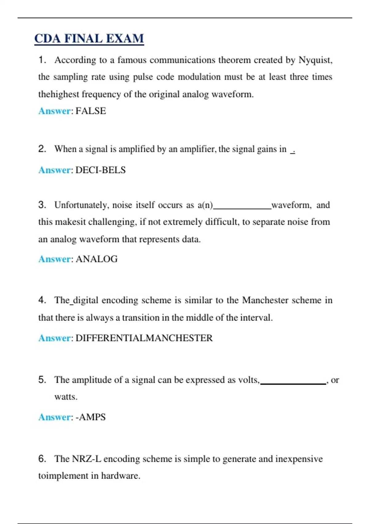 CDA FINAL EXAM ( UPDATED 2025 ) | QUESTIONS WITH 100% VERIFIED ANSWERS ...