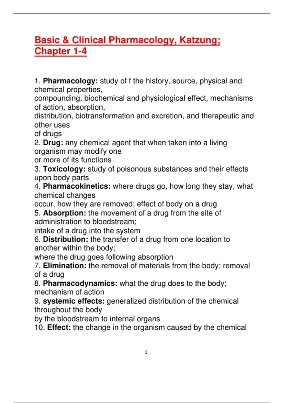 Test bank for basic and clinical pharmacology 14th edition katzung ...