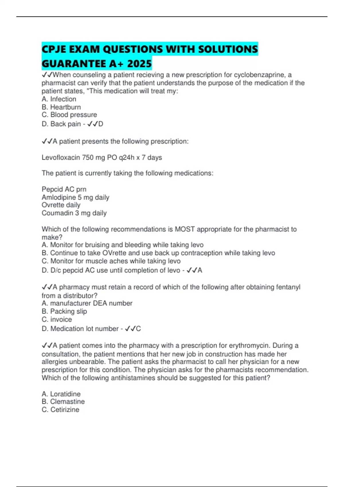 CPJE EXAM QUESTIONS WITH SOLUTIONS GUARANTEE A+ 2025 - CPJE - Stuvia US