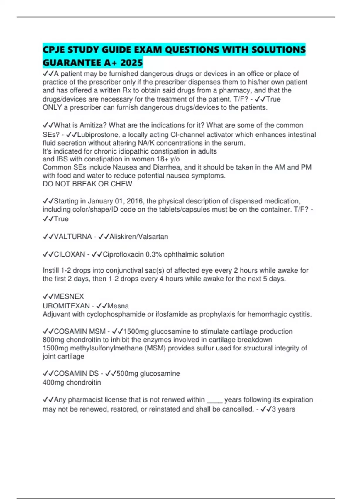 CPJE STUDY GUIDE EXAM QUESTIONS WITH SOLUTIONS GUARANTEE A+ 2025 - CPJE ...