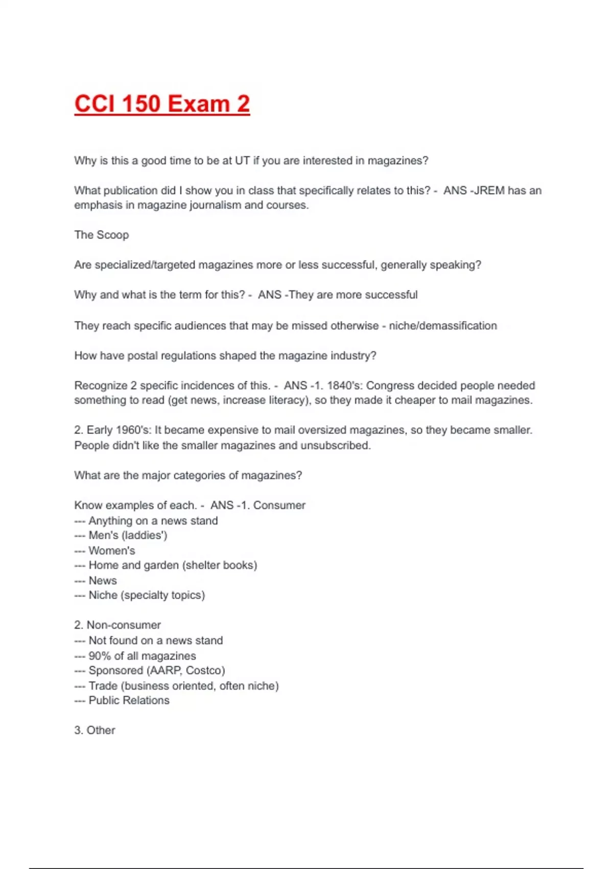 CCI 150 Exam 2 Questions and Answers 2025/2026( A+ GRADED 100% VERIFIED ...