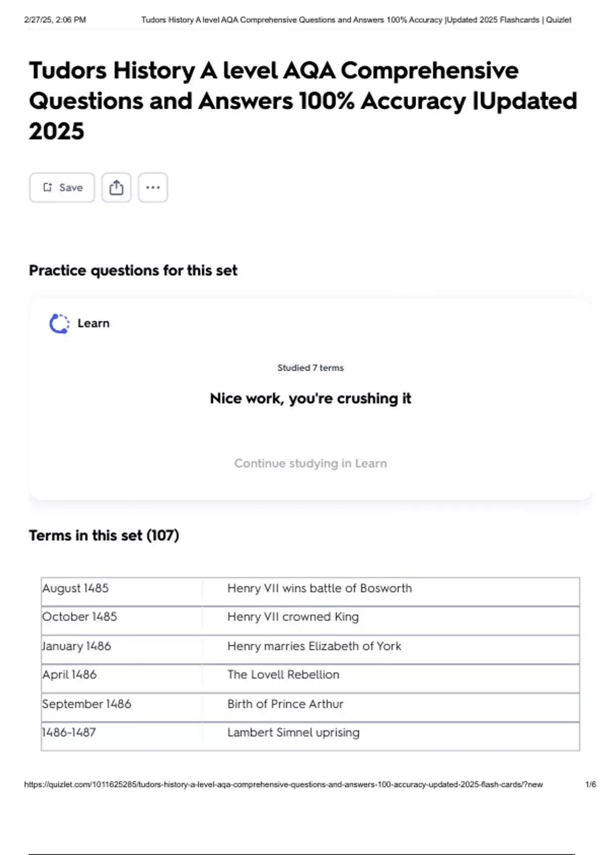 Tudors History A level AQA Comprehensive Questions and Answers 100% ...