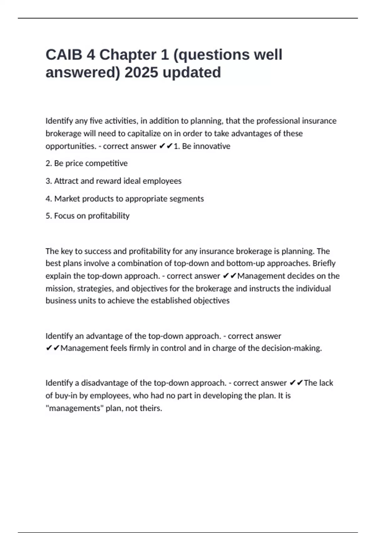 CAIB 4 Chapter 1 (questions well answered) 2025 updated - Caib 4 ...
