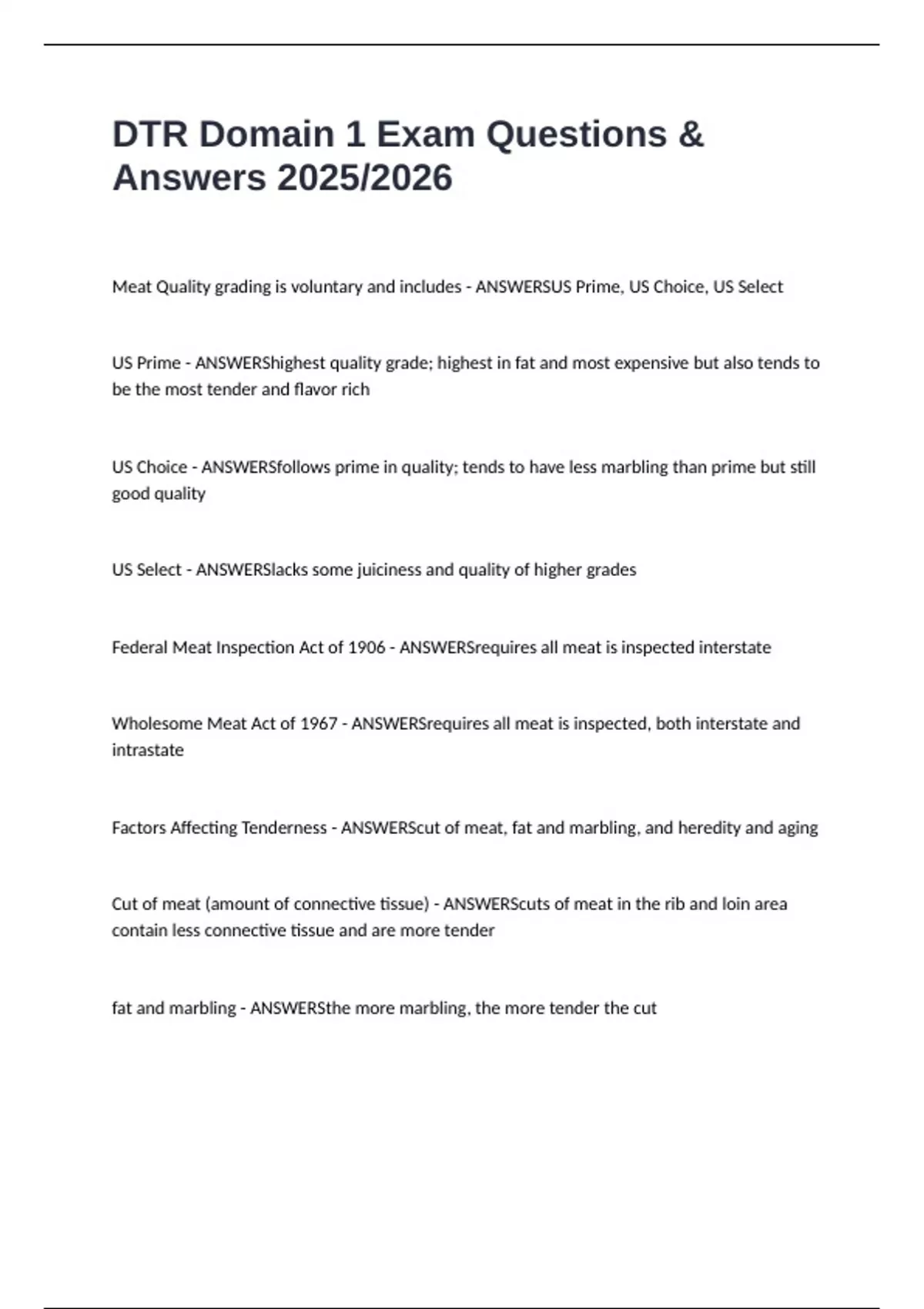 DTR Domain 1 Exam Questions & Answers 2025/2026 - DTR Domain 1 - Stuvia US