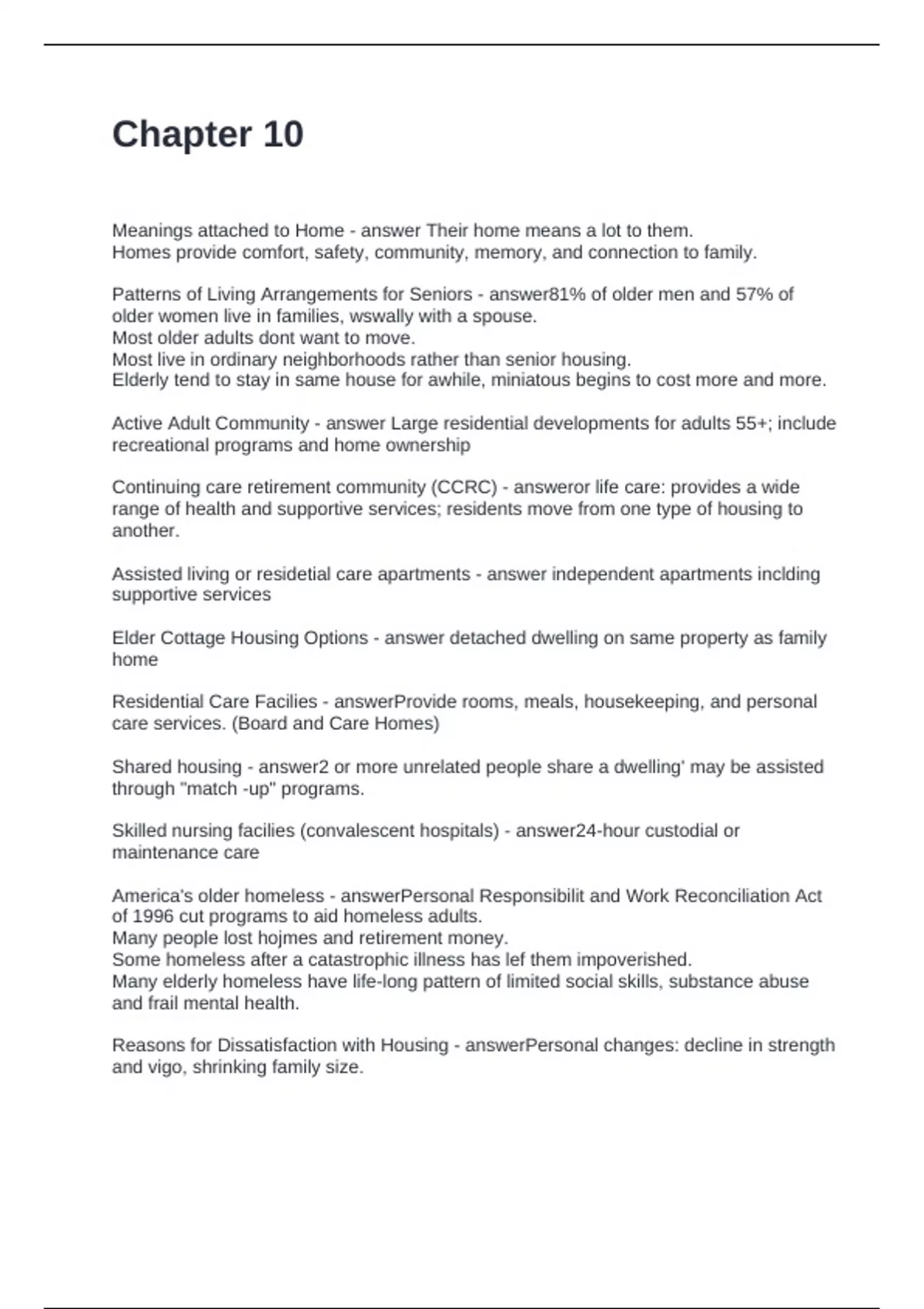Chapter 10 Questions and Answers 2025 - CCRC - Stuvia US