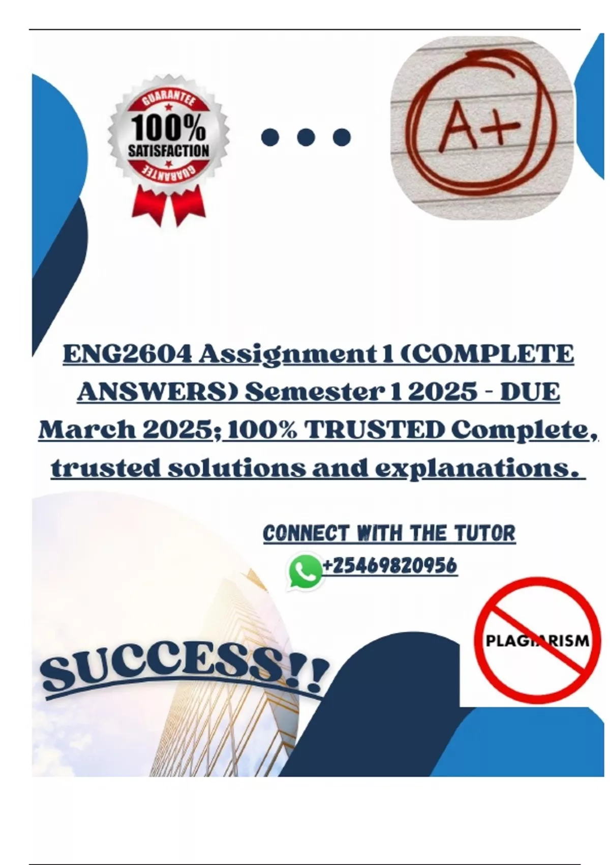 ENG2604 Assignment 1 (COMPLETE ANSWERS) Semester 1 2025 - DUE March ...