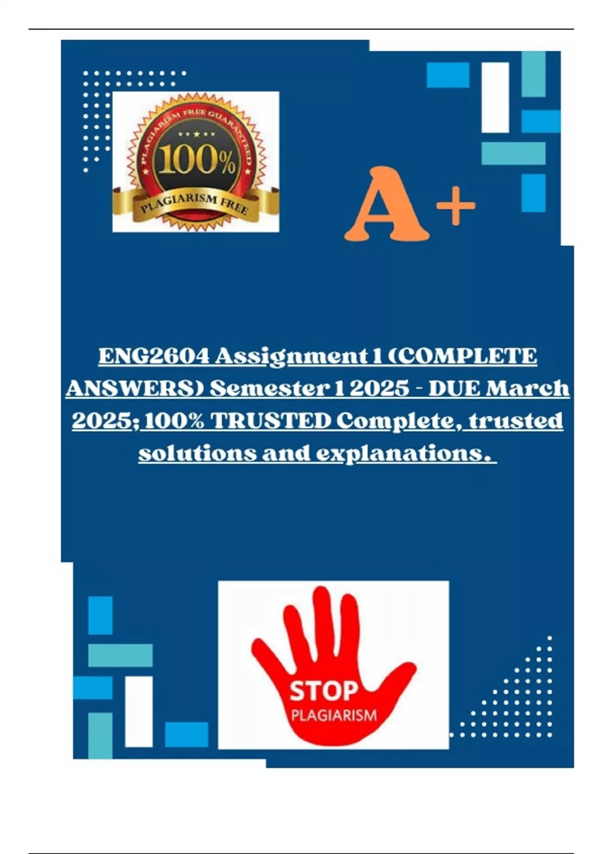 ENG2604 Assignment 1 (COMPLETE ANSWERS) Semester 1 2025 - DUE March ...