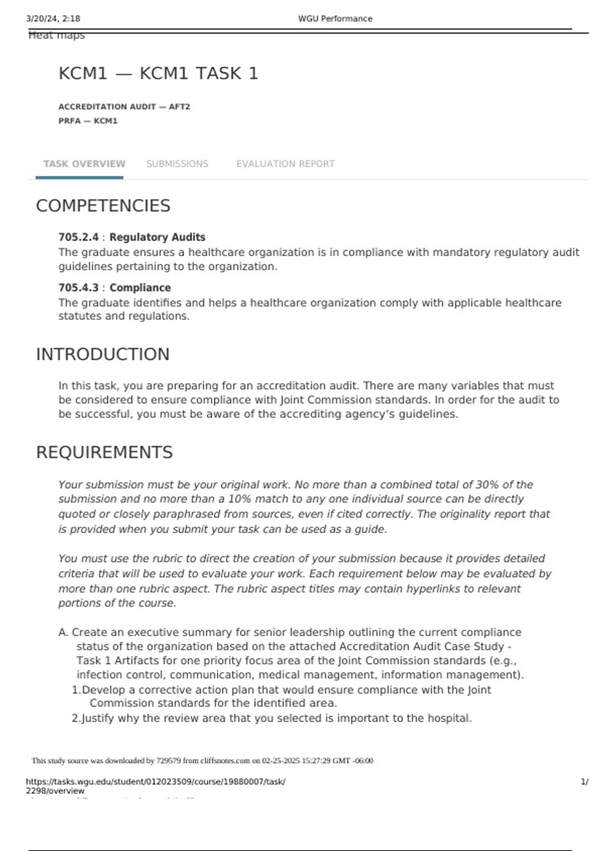 KCM1 TASK 1 WGU_Performance_Assessment_task_1_overview_and_rubric ...