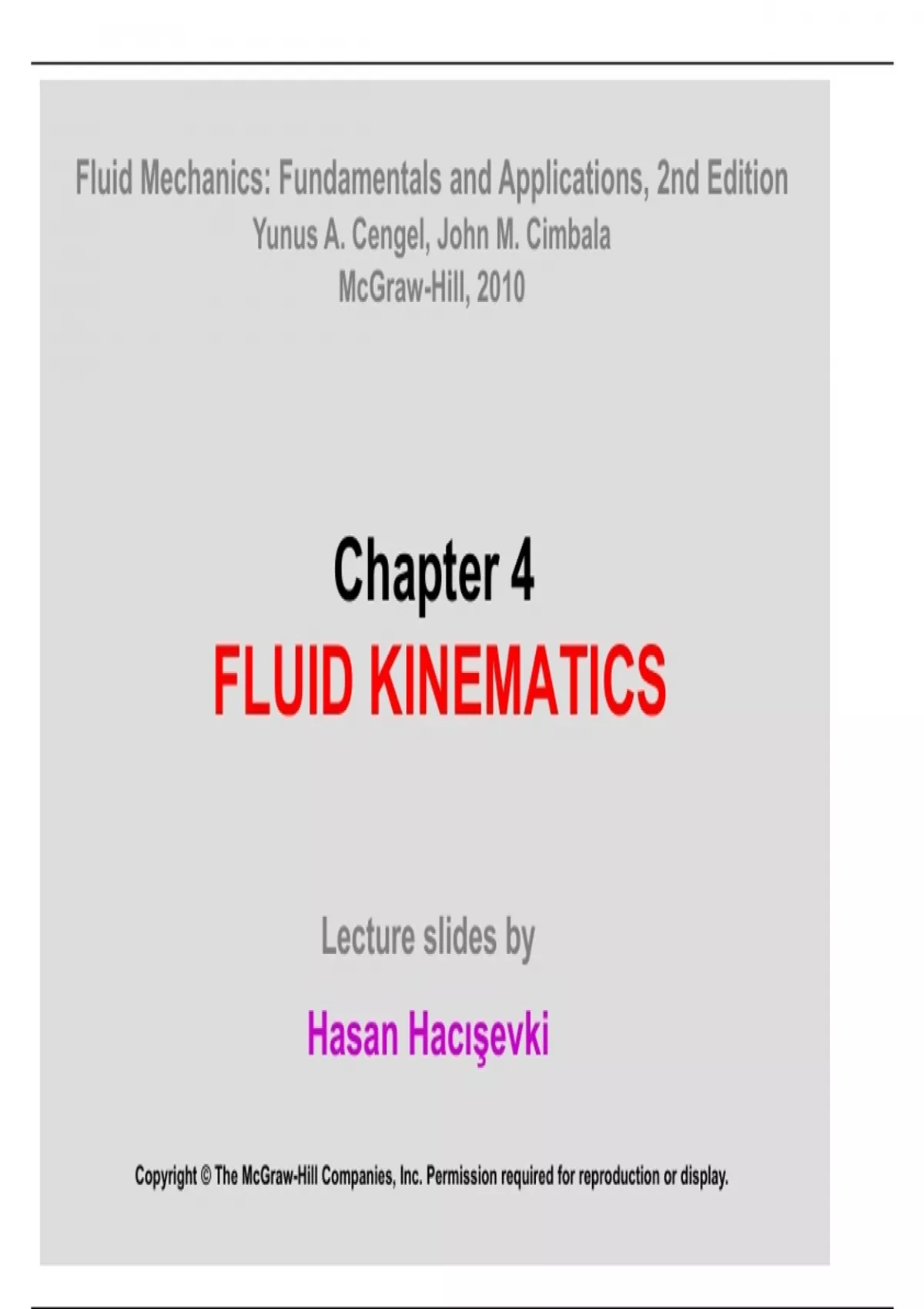 Solutions Manual Fluid Mechanics: Fundamentals and Applications, 2nd ...