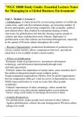 "WGU D080 Study Guide: Essential Lecture Notes for Managing in a Global ...